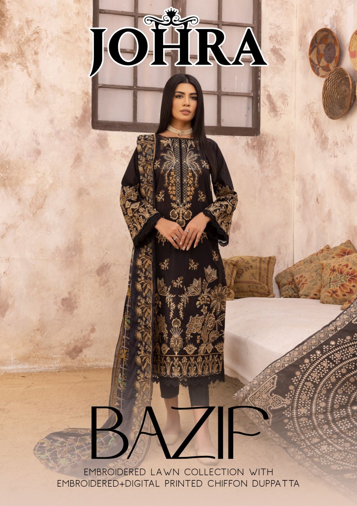 Johra Bazif Lawn 2023 – Saleem Fabrics Traditions