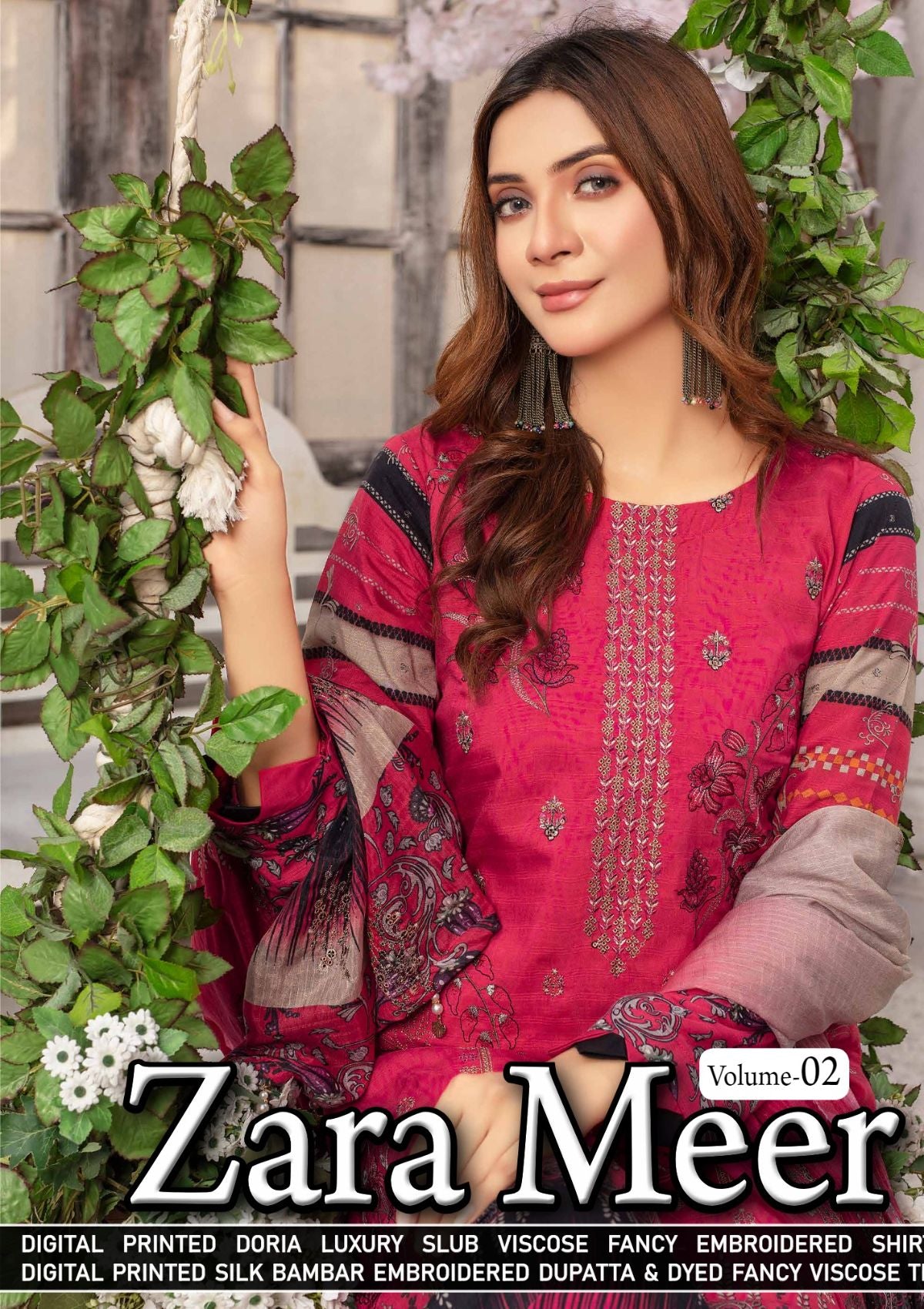 Zara Meer D/P Emb Viscose V02 2023 – Saleem Fabrics Traditions