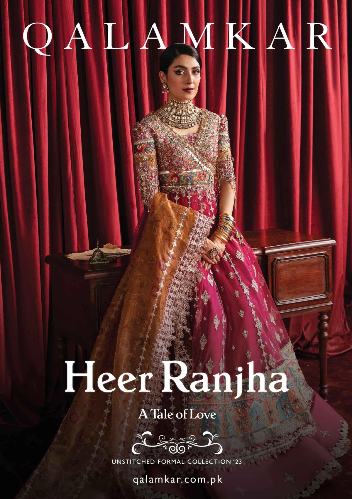 Qalamkar Heer Ranjha Formal 2023 – Saleem Fabrics Traditions