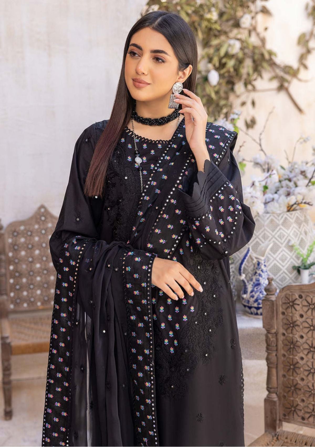 Charizma Reem V01 Lawn 2023 – Saleem Fabrics Traditions