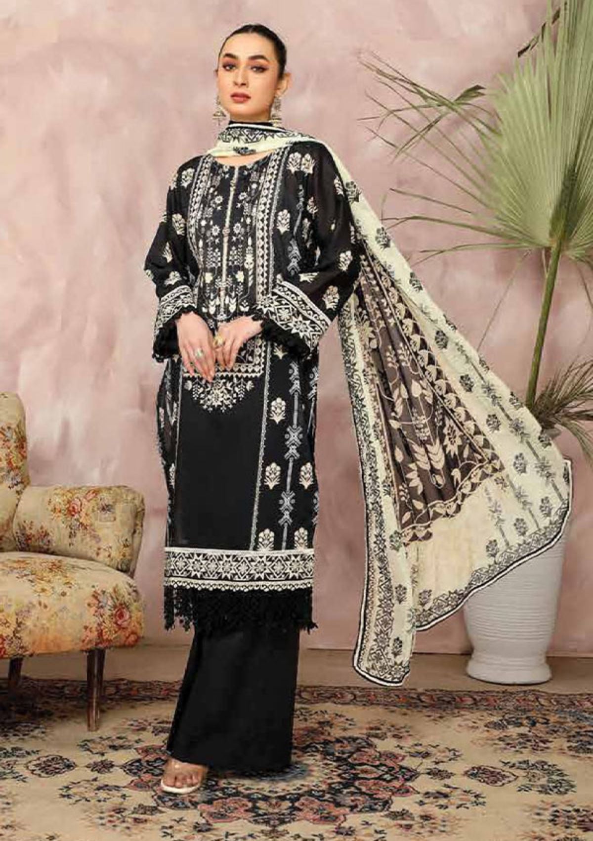 Lala Blossom D/Printed Lawn 2023 – Saleem Fabrics Traditions