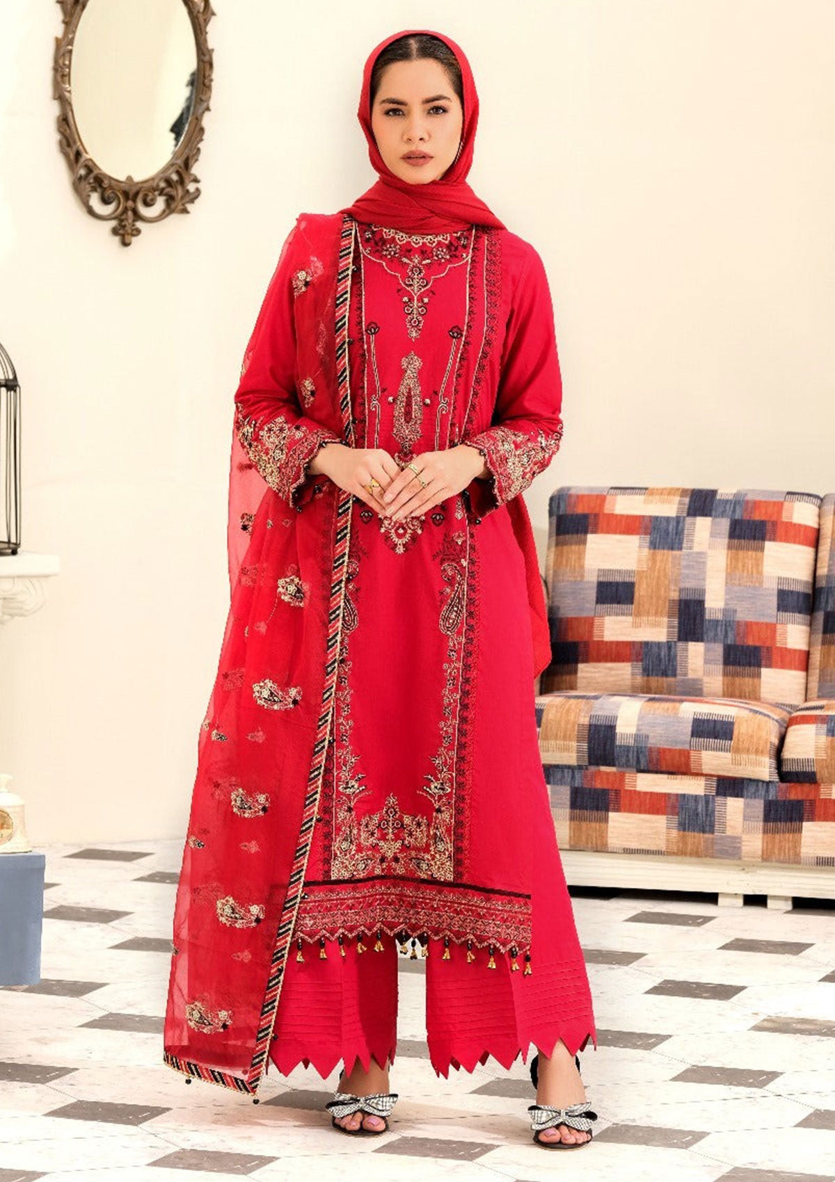 Lawn Collection - Eshaal Mishkaat - Zaib un Nisa - Rose – Saleem ...