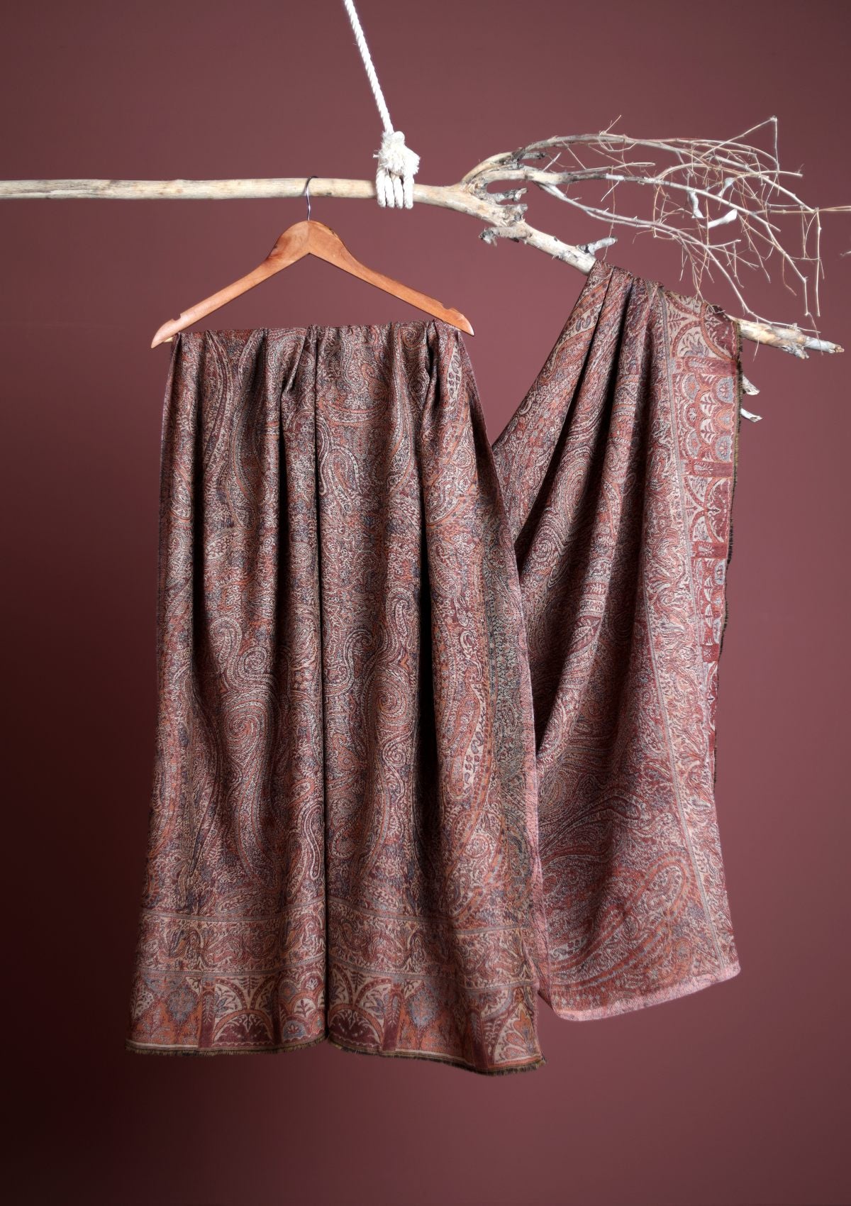 Water Wool Jamawar Shawl D - 01 - Multi 65 – Saleem Fabrics Traditions