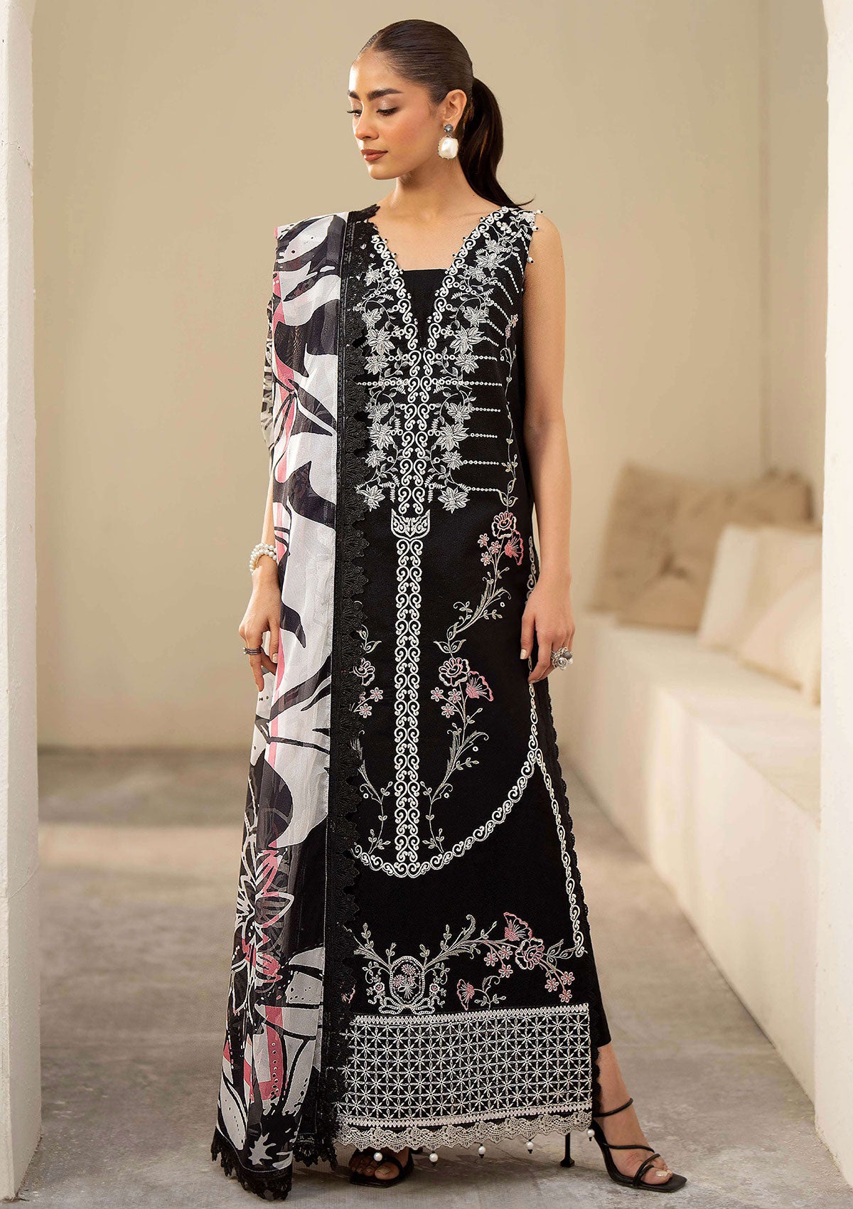 Lawn Collection - Saad Shaikh - Eid Luxe 24 - Siyaan – Saleem Fabrics Traditions