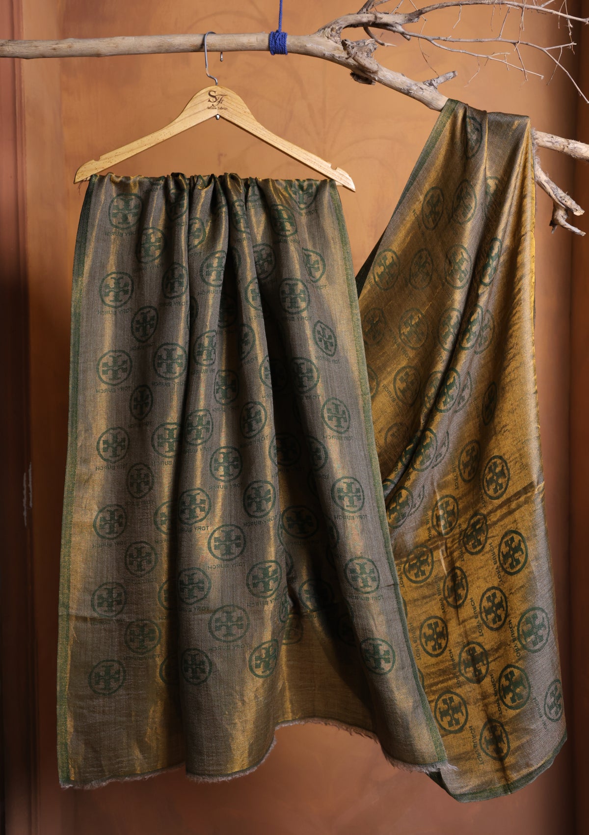 Pashmina Zari Branded Shawl D#03 - Green – Saleem Fabrics Traditions