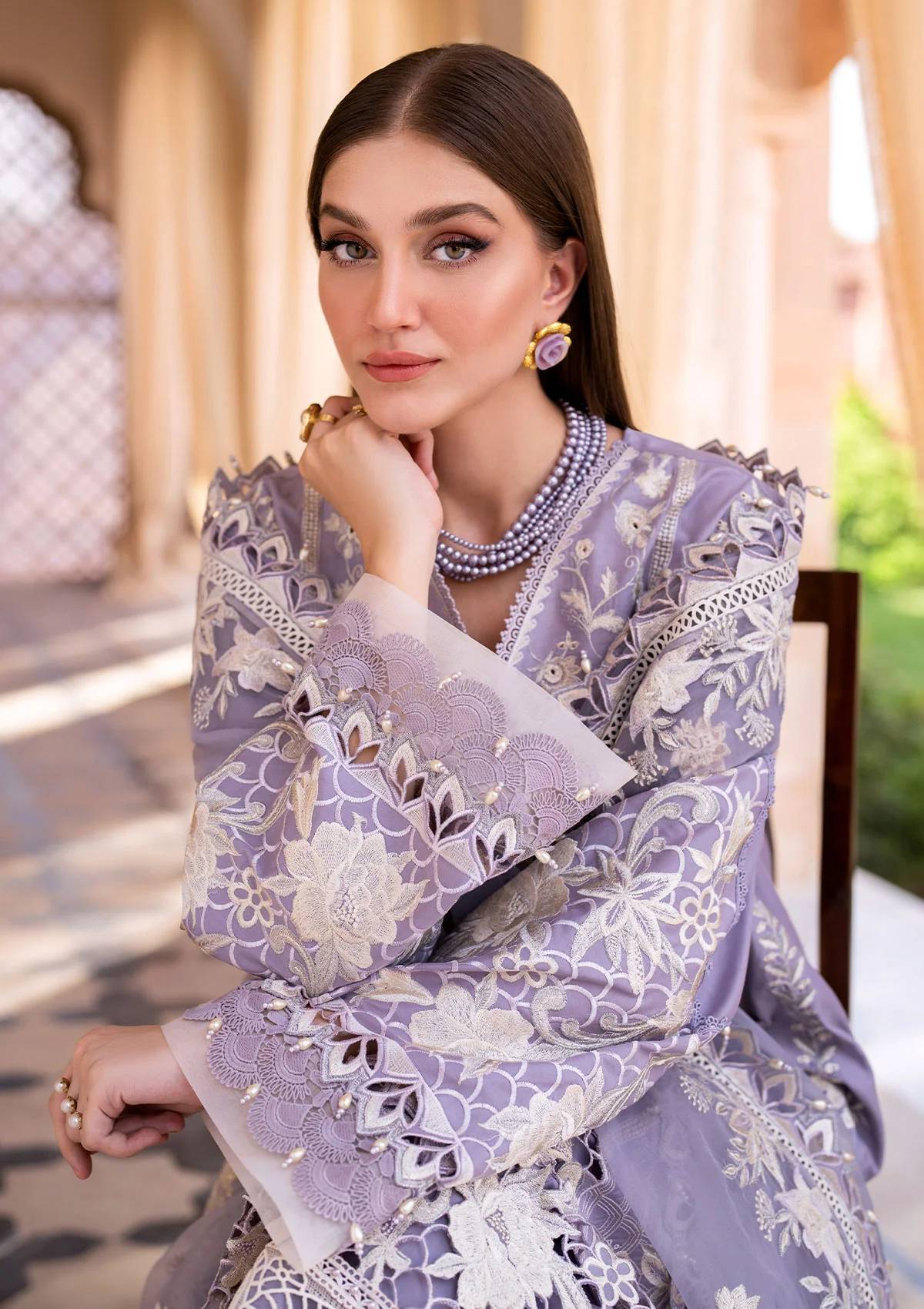 Lawn Collection - Akbar Aslam - Hayat - Eid - D#125 - Mist – Saleem ...