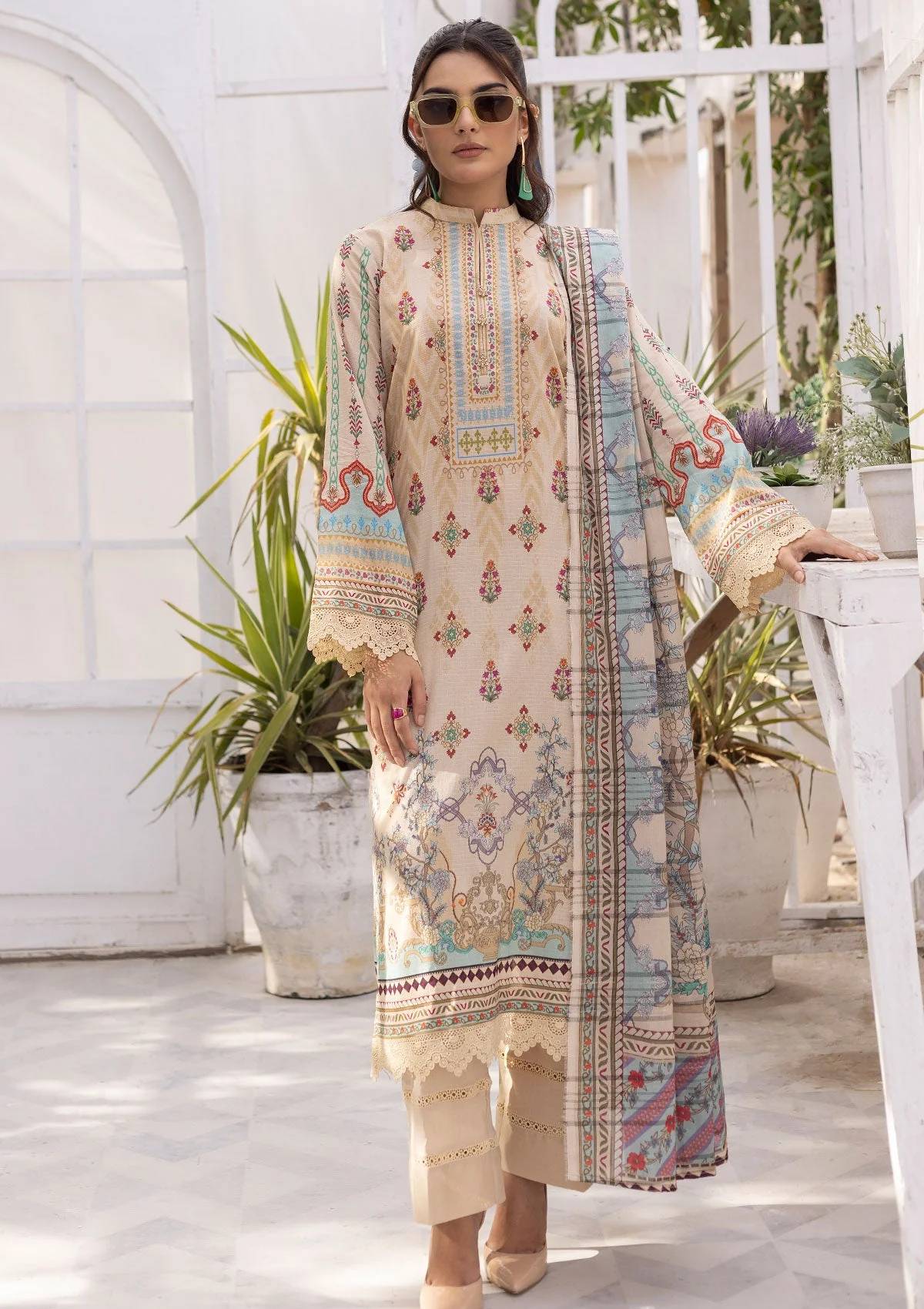 Lawn Collection - Art n Style - Carnation Doby Lawn 24 - D#20 – Saleem Fabrics Traditions